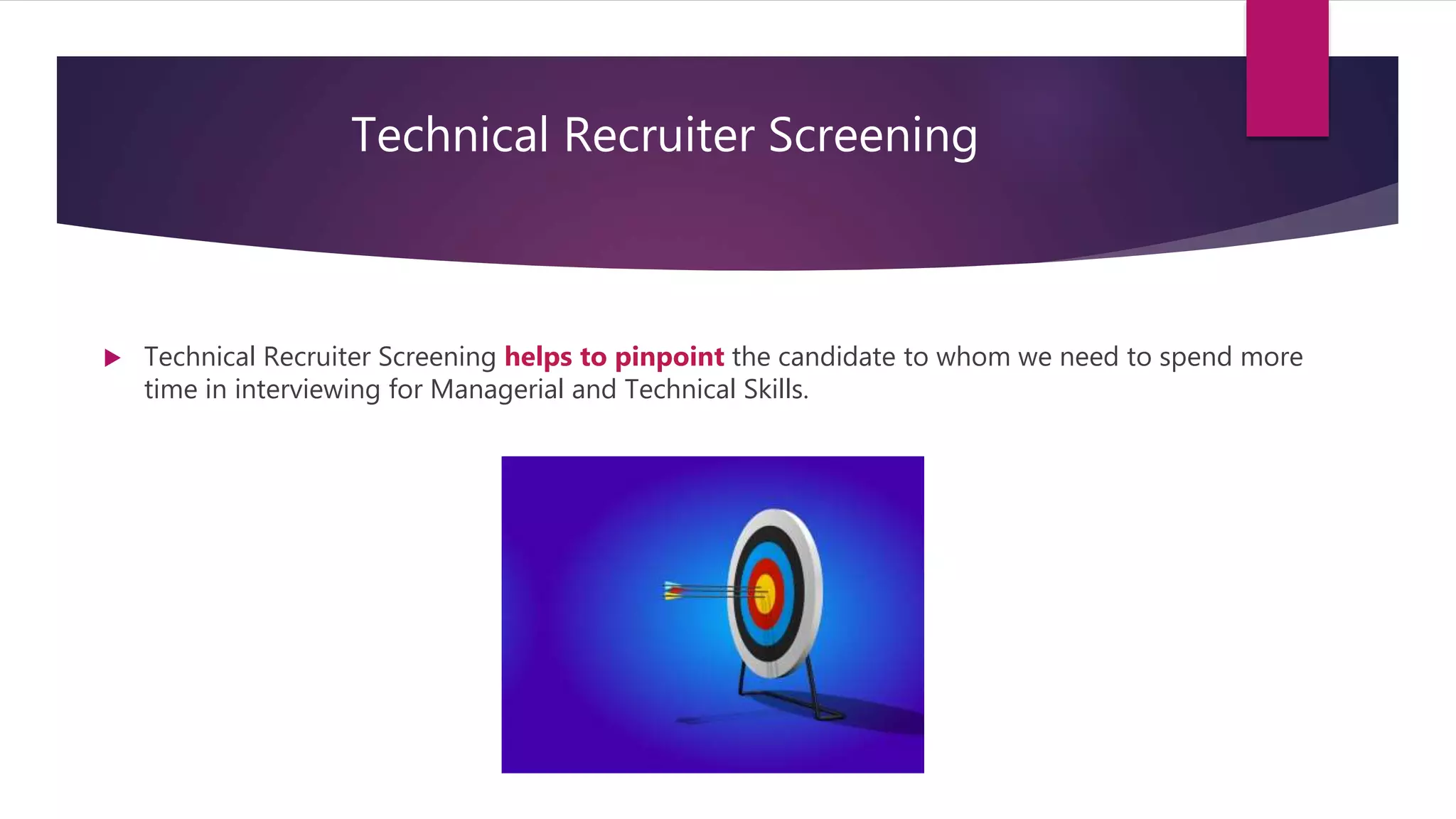 Technical Recruiter screening Guide | PPT