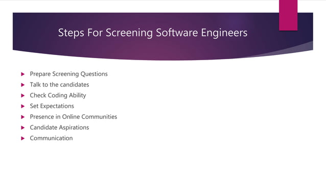 Technical Recruiter screening Guide | PPT
