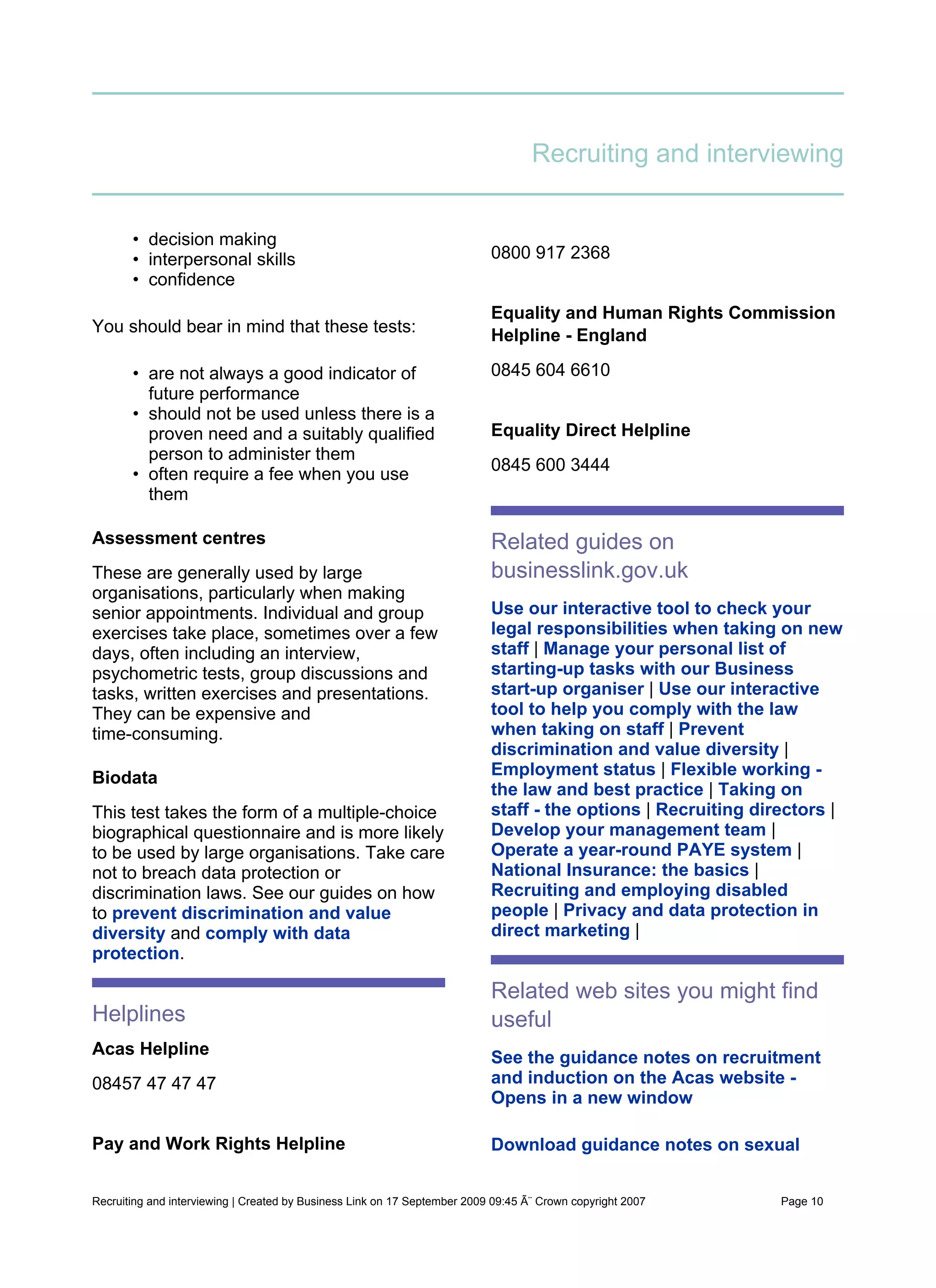 Recruiting And Interviewing | PDF