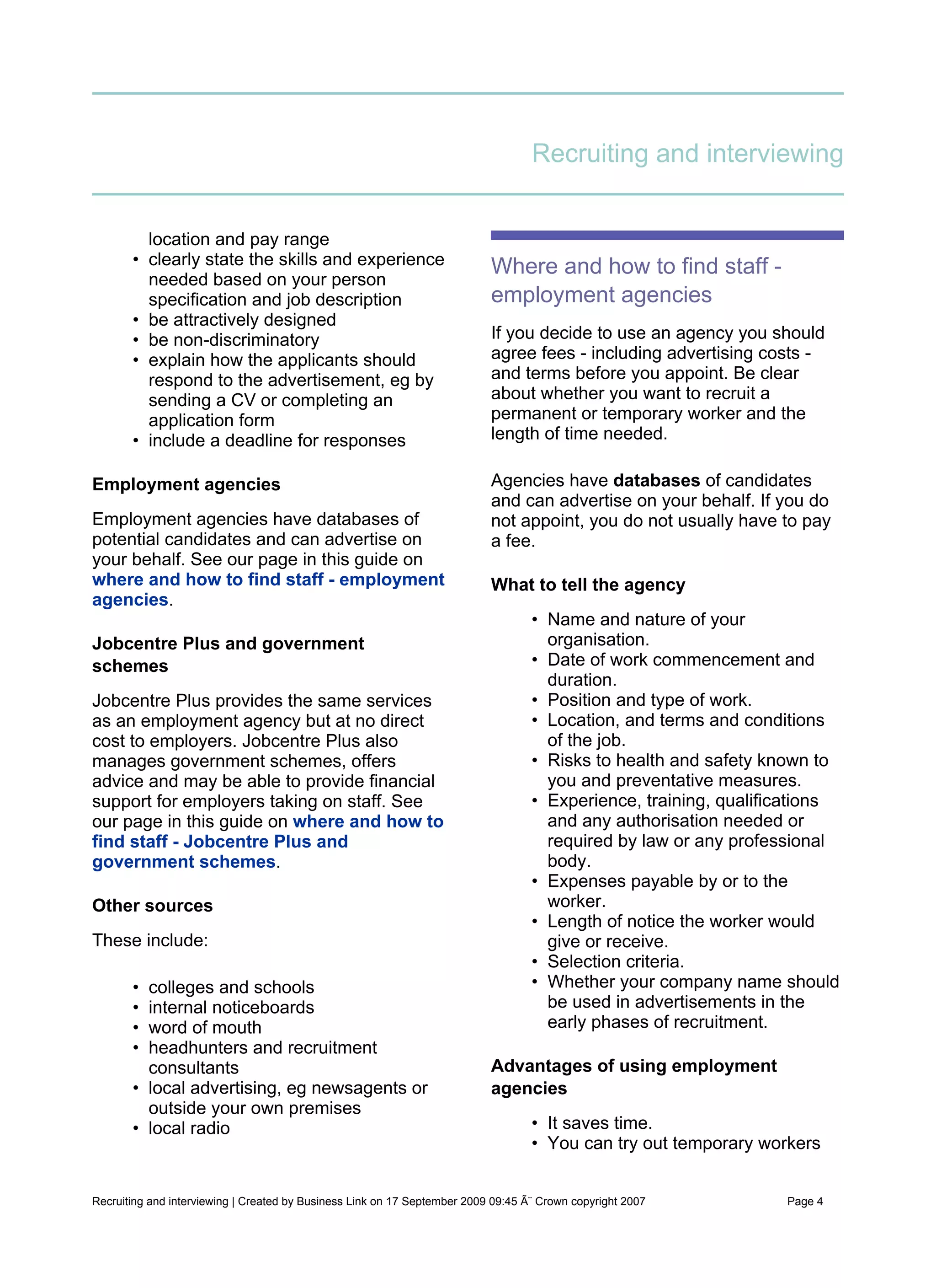 Recruiting And Interviewing | PDF