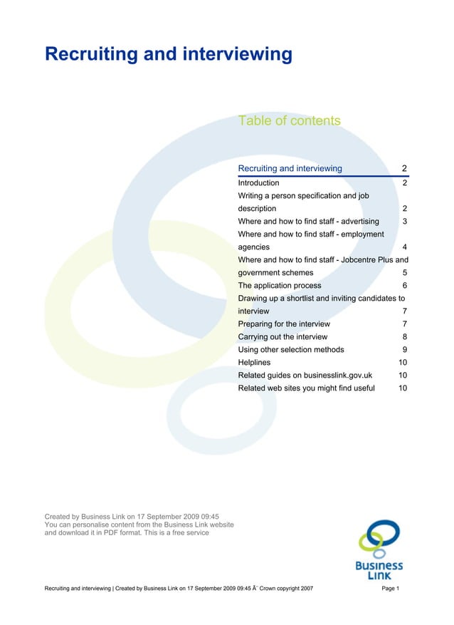 Recruiting And Interviewing | PDF