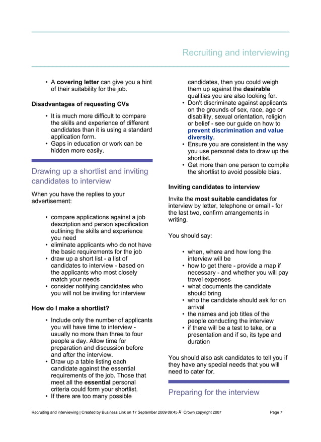 Recruiting And Interviewing | PDF