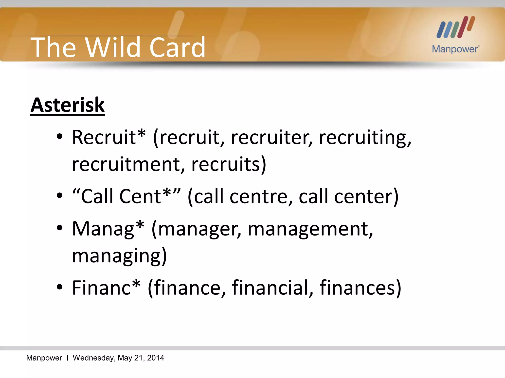 Recruiting Nugget 8 Intro To Boolean Basics May 21 2014 Pdf Search