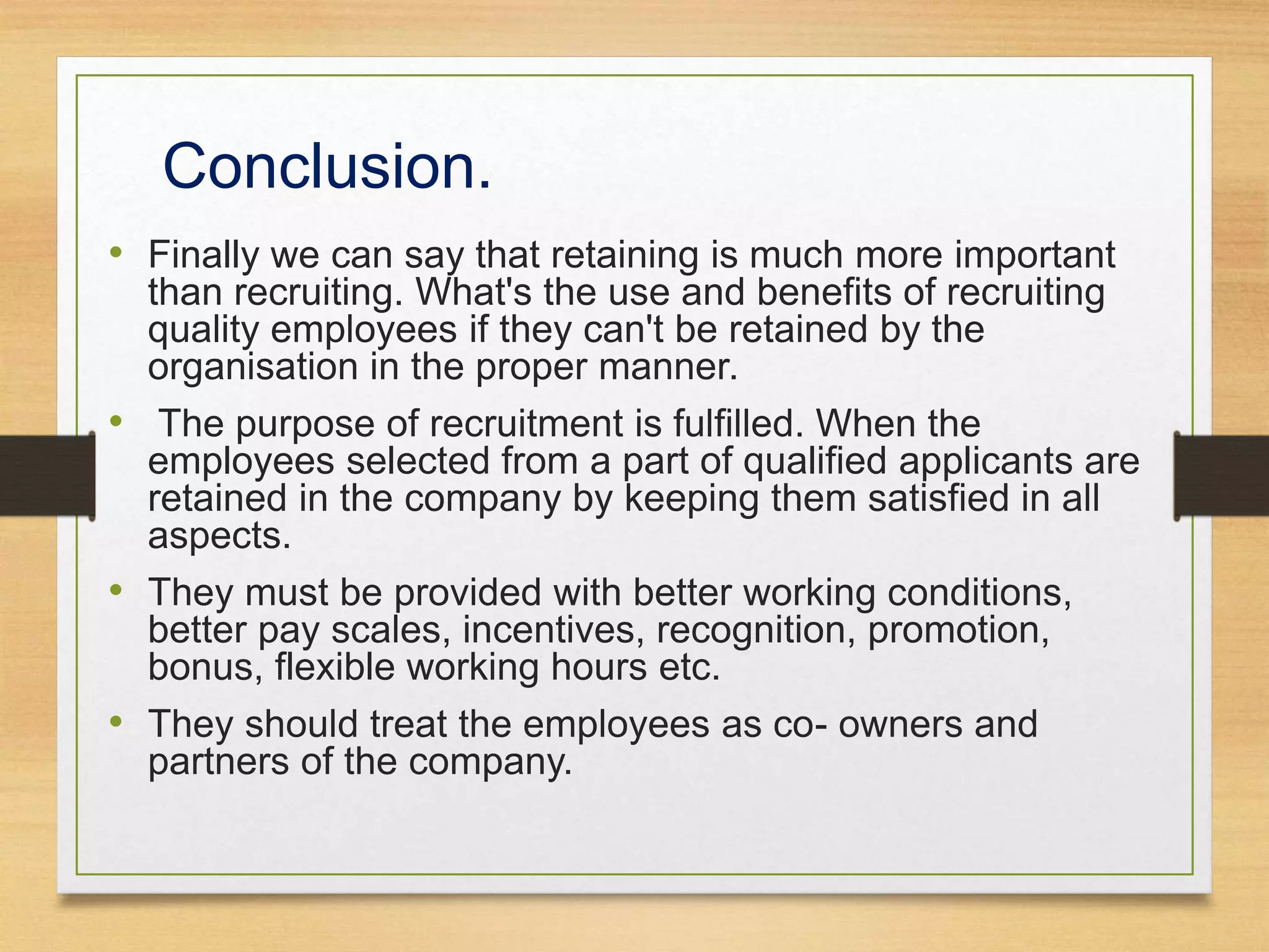 Recruiting or retaining ppt | PPTX