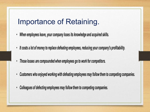 Recruiting or retaining ppt | PPTX