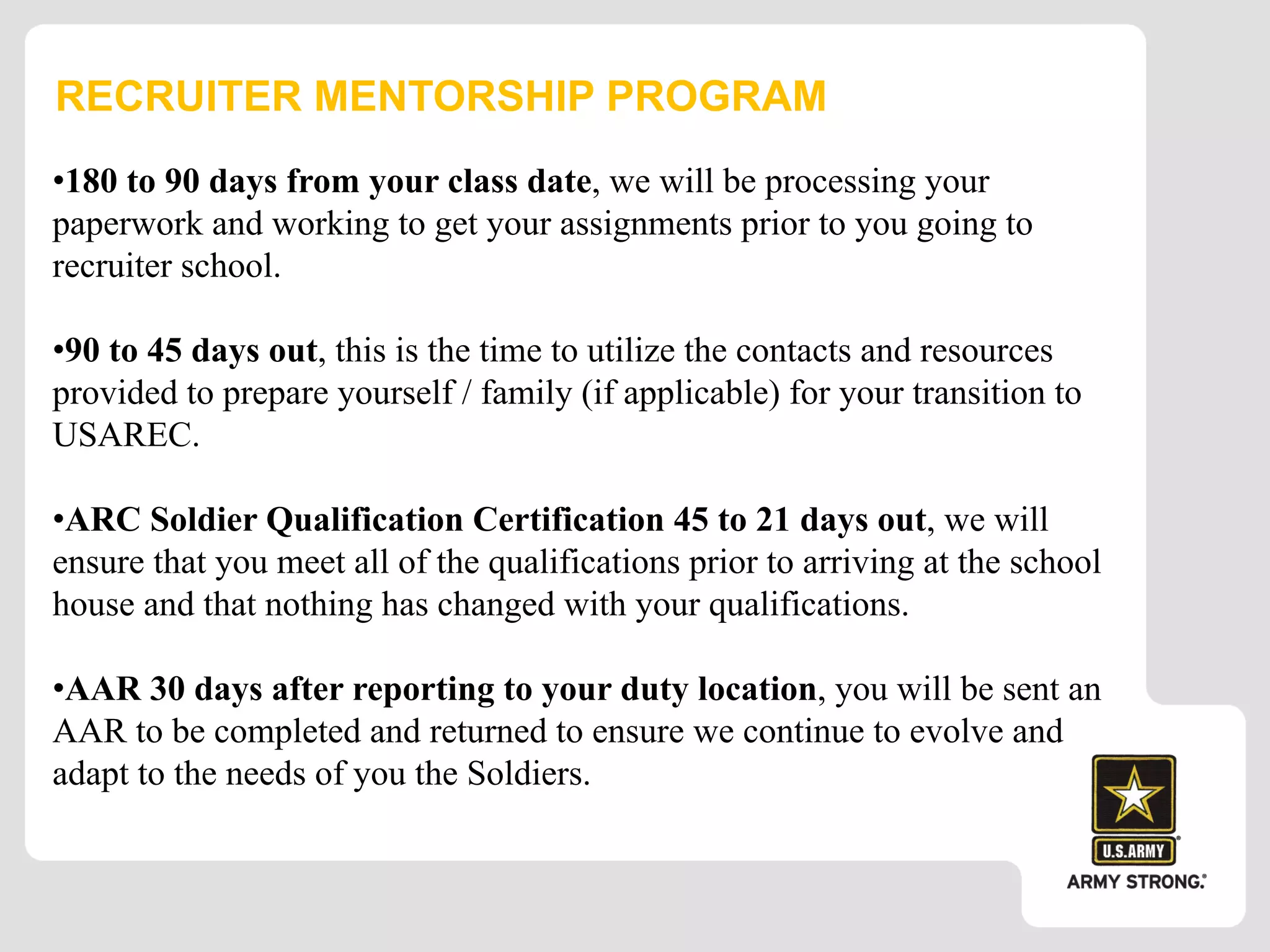 Recruiting overview | PDF