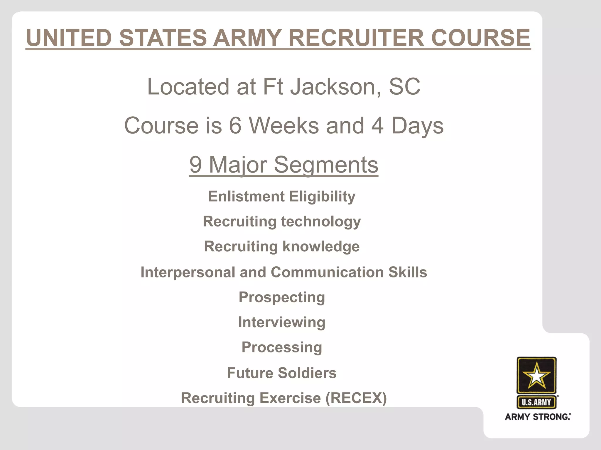 Recruiting overview | PDF