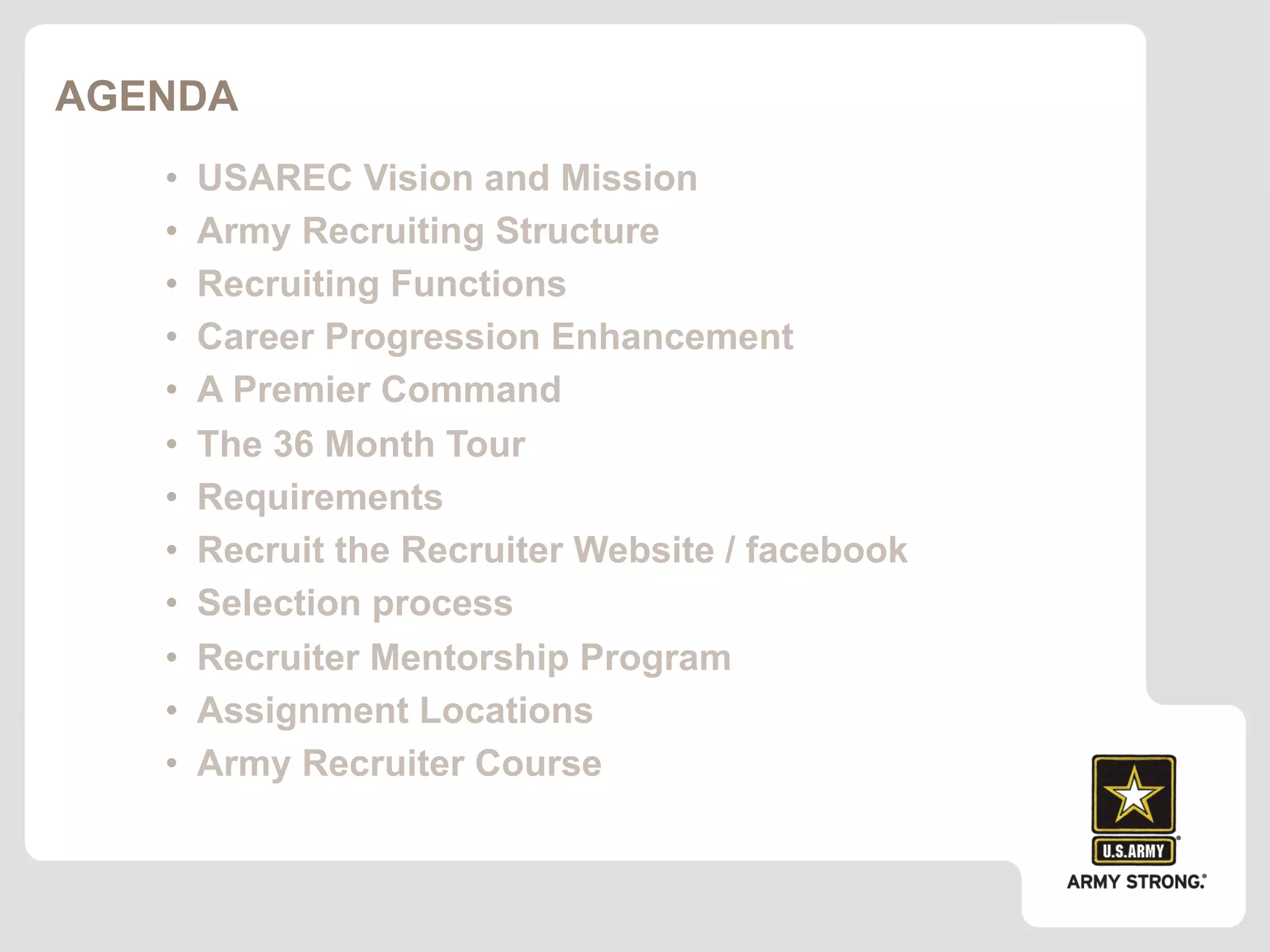 Recruiting overview | PDF