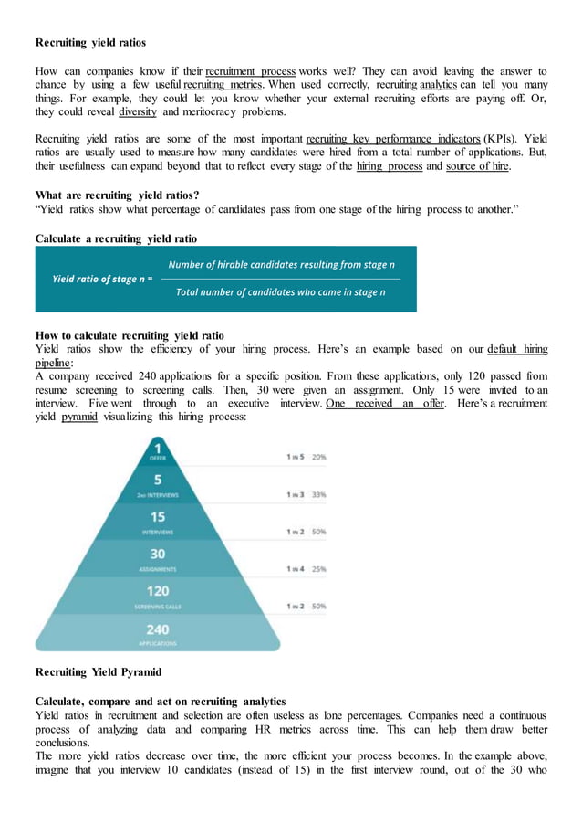 Recruiting yield ratios | DOCX