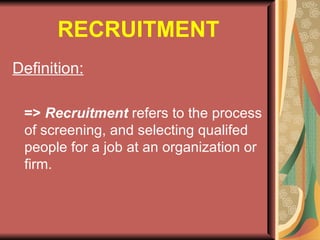 Recruitment | PPT
