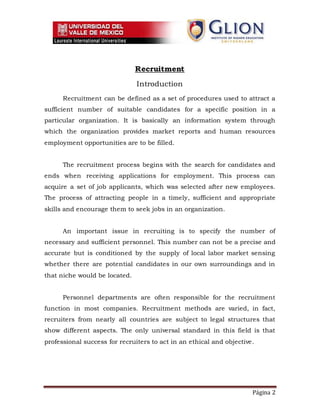 Recruitment | PDF