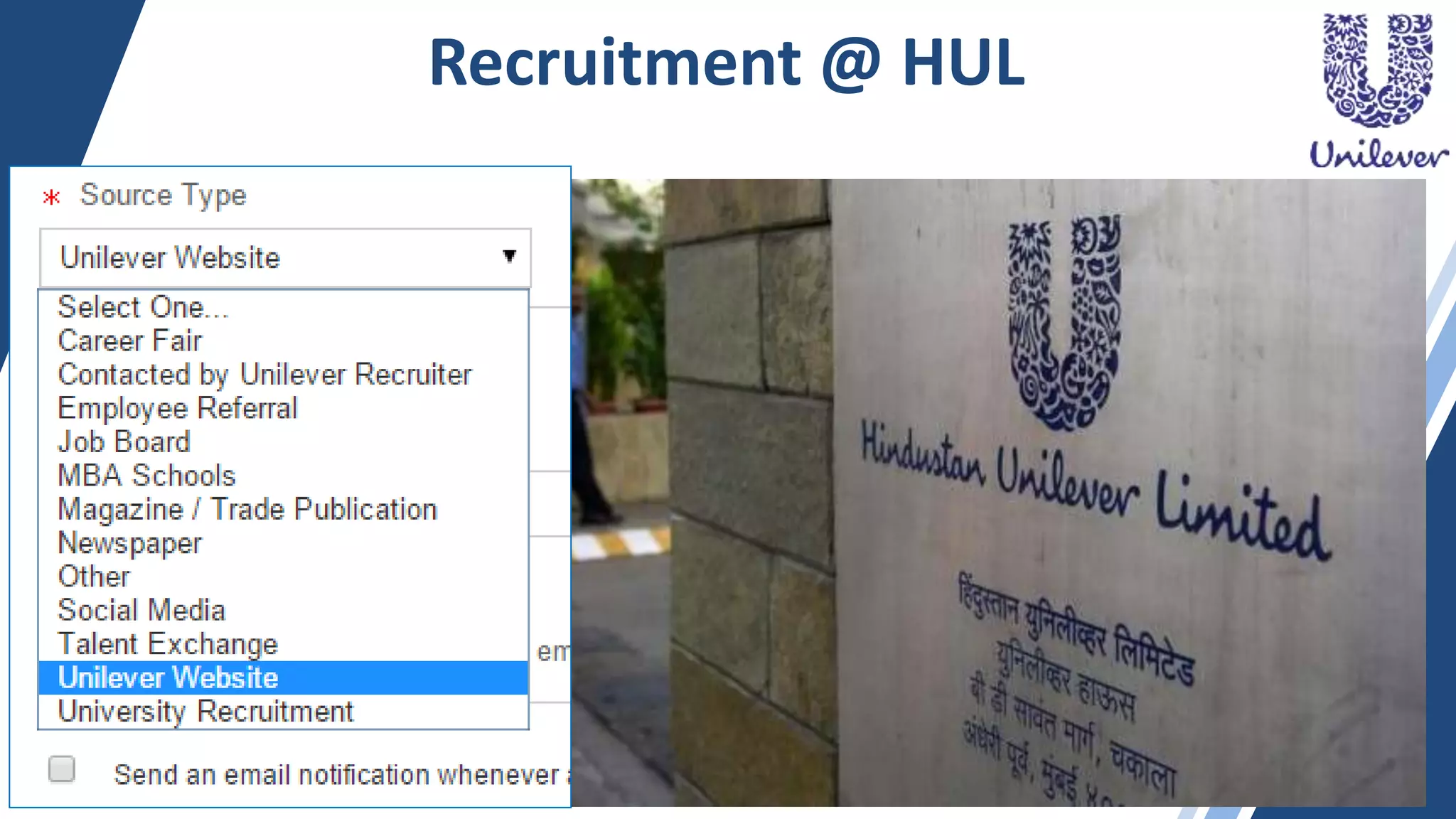 Recruitment Process explained with HUL as an example | PPTX