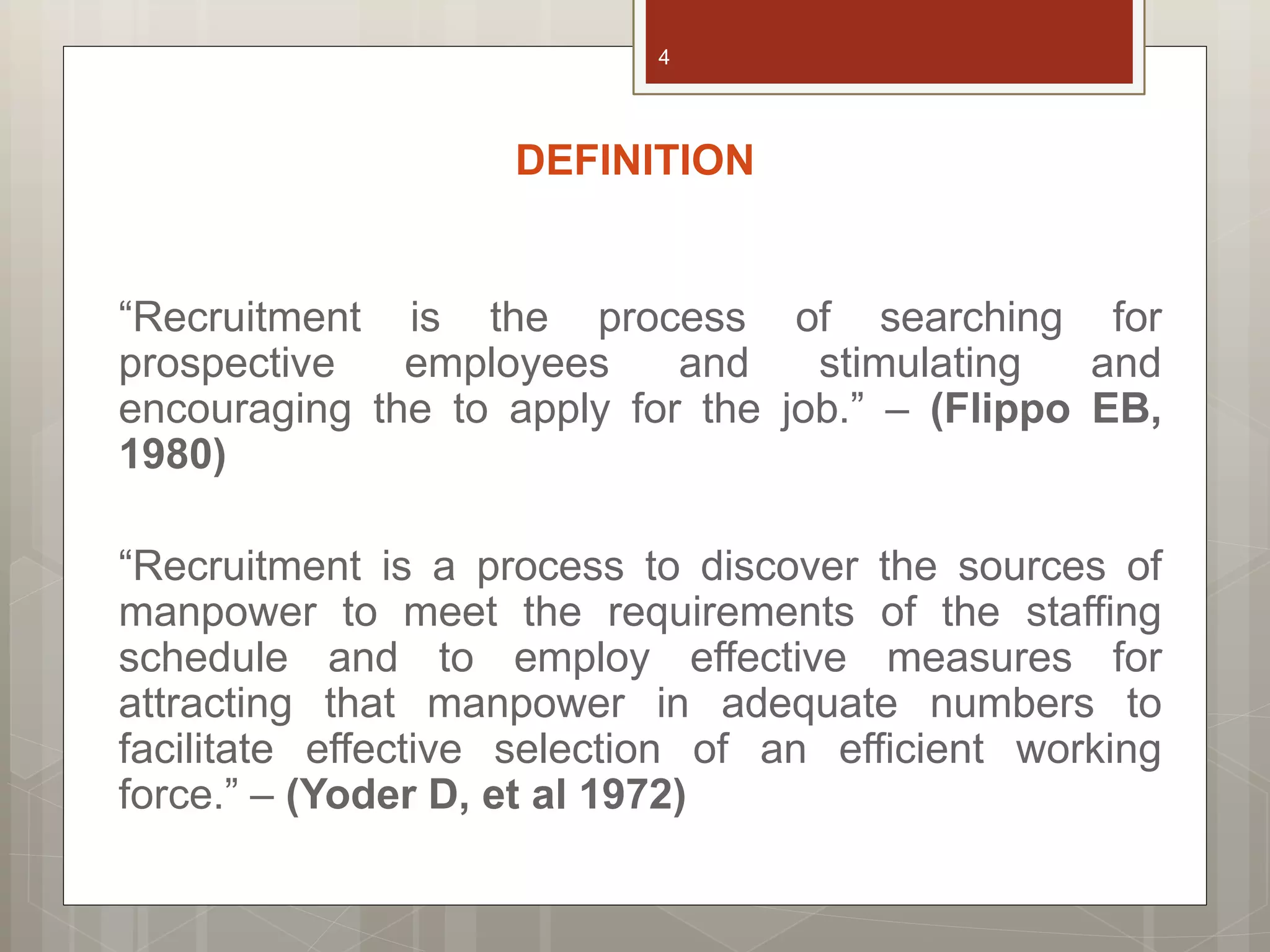 Recruitment process, policy, method | PPTX