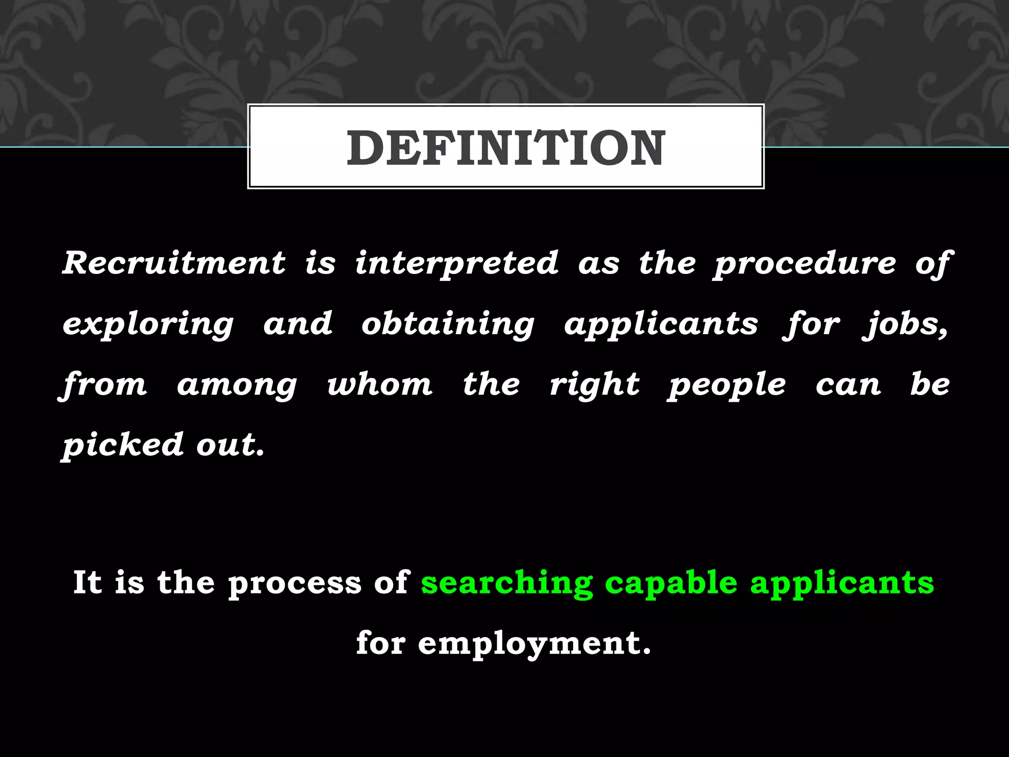 Recruitment | PPT