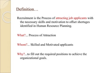 Recruitment of employee for a company .ppt