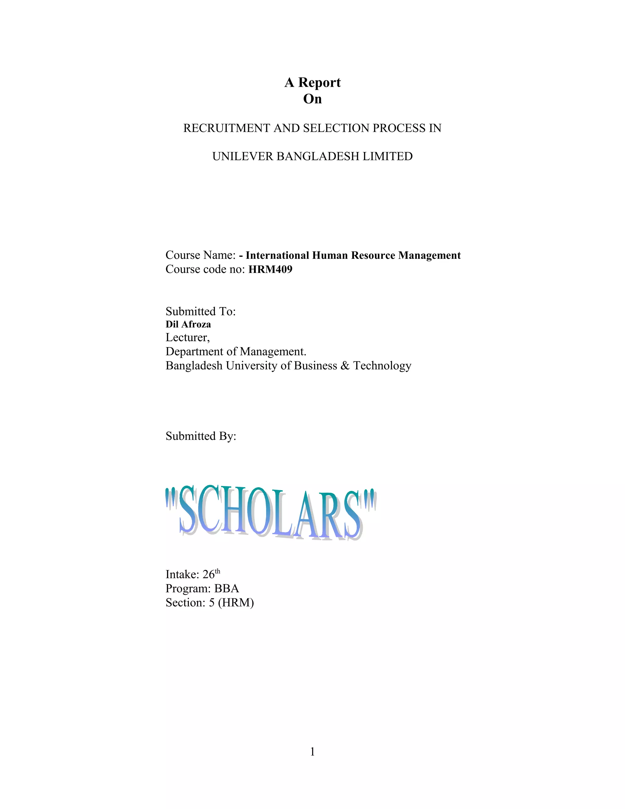 Recruitment and-selection-process-in-unilever-bangladesh-limited ...