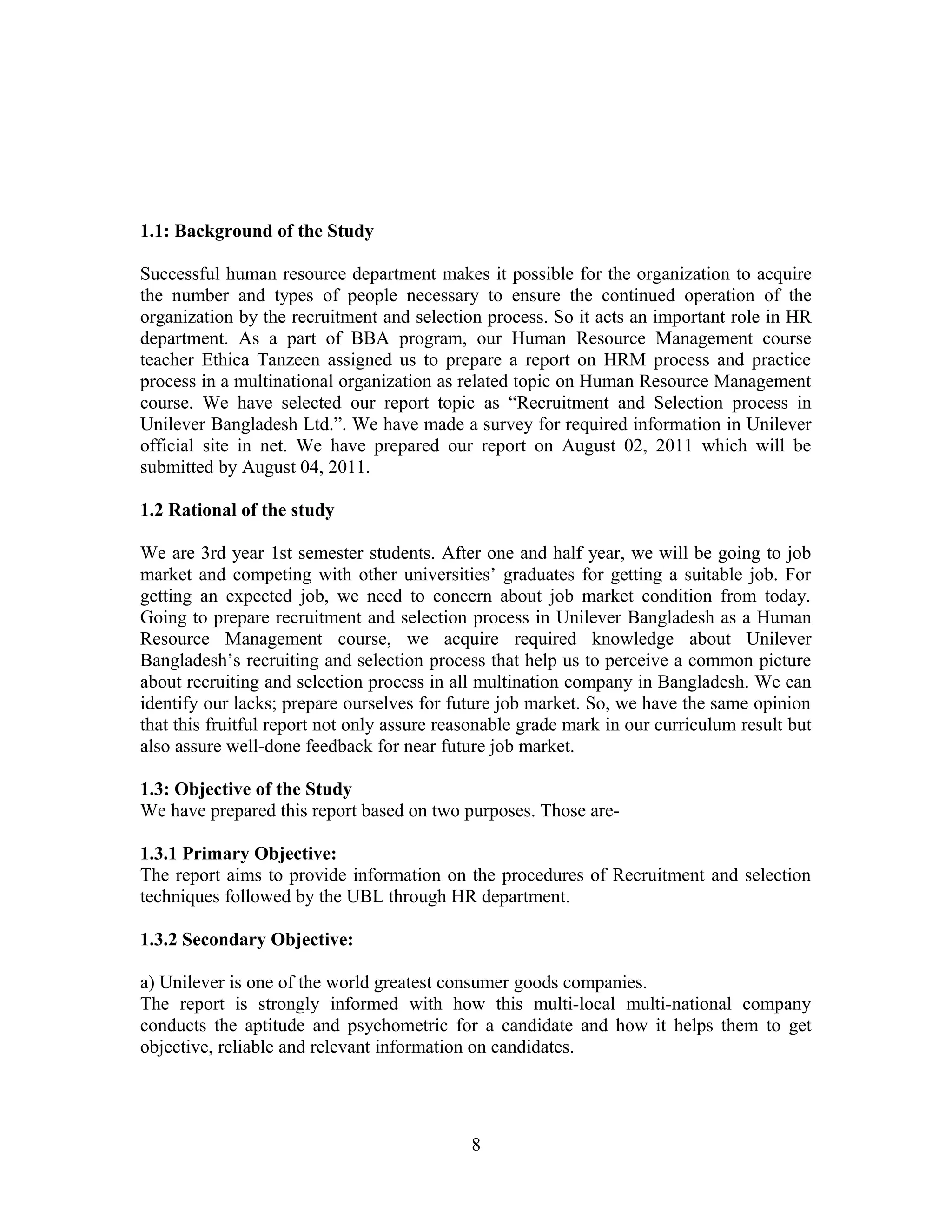 Recruitment and-selection-process-in-unilever-bangladesh-limited ...