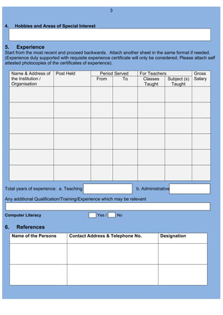 Recruitment form-2019-20 | PDF
