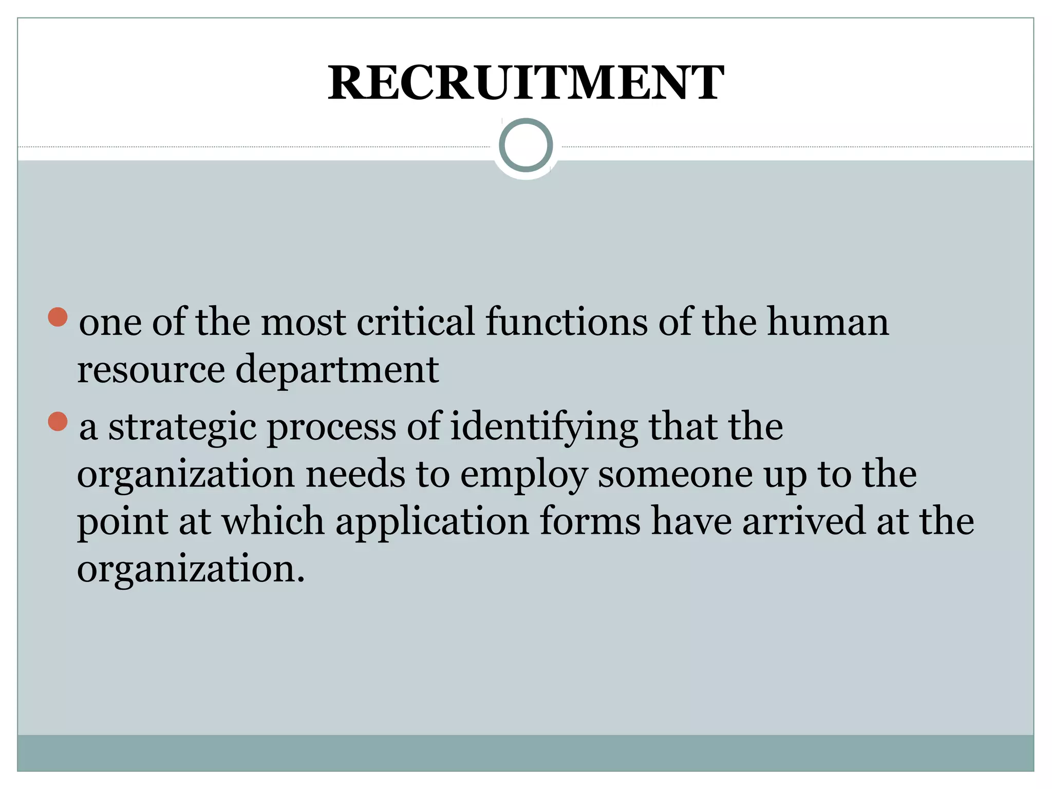 Recruitment -hrd 2 report (1) | PPT