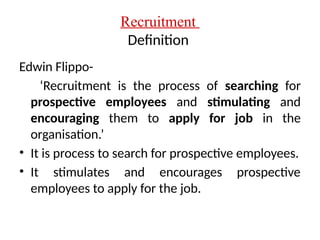 Recruitment-&-Selection-Concept-and-Process-in-dept | PPT