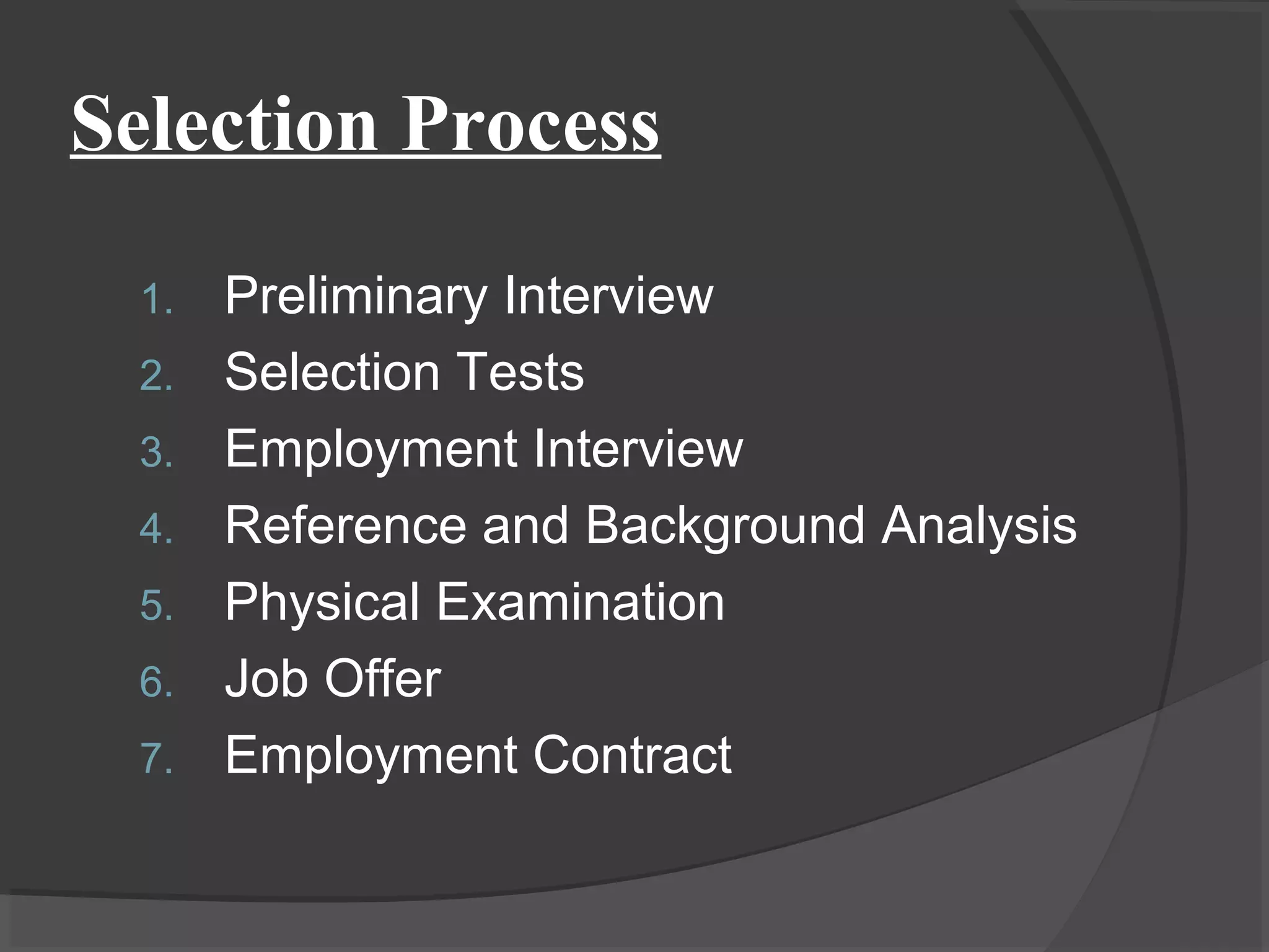 Recruitment selection process,methods and steps | PPT