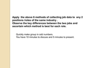 Recruitment & Selection job analysis | PPTX