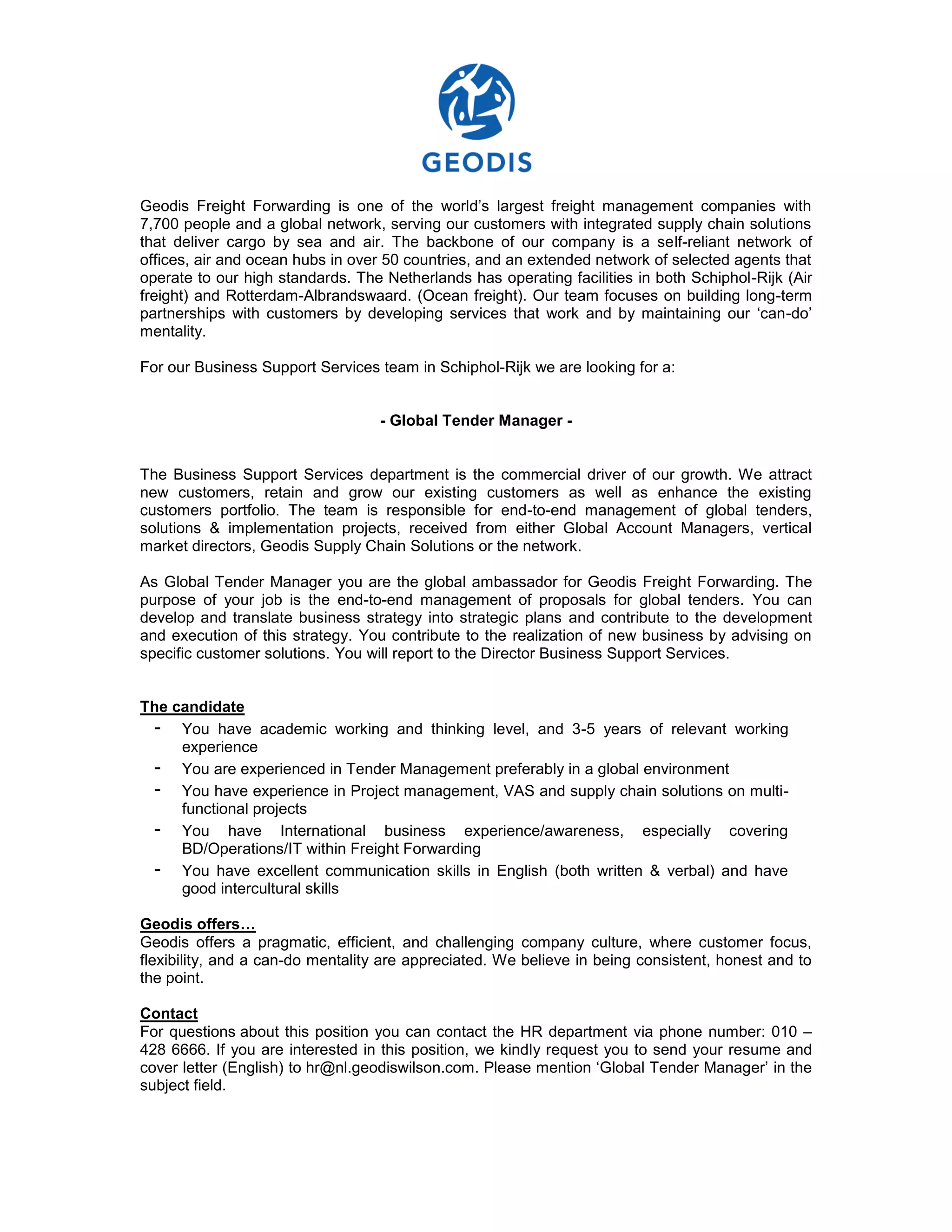 GEODIS Freight Forwarding | PDF | Logistics and Transportation Industry ...