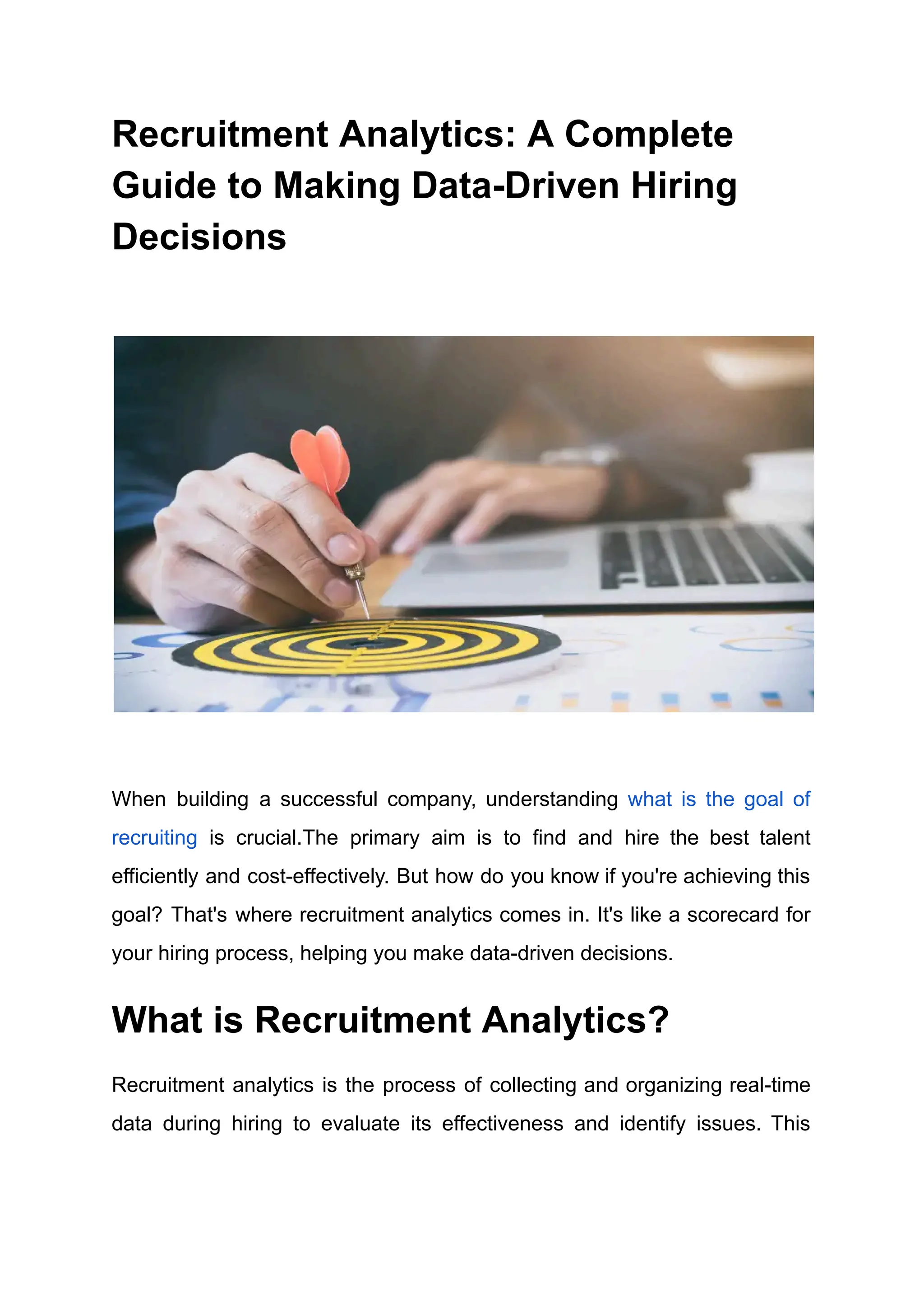 Recruitment Analytics_ A Complete Guide to Making Data-Driven Hiring ...