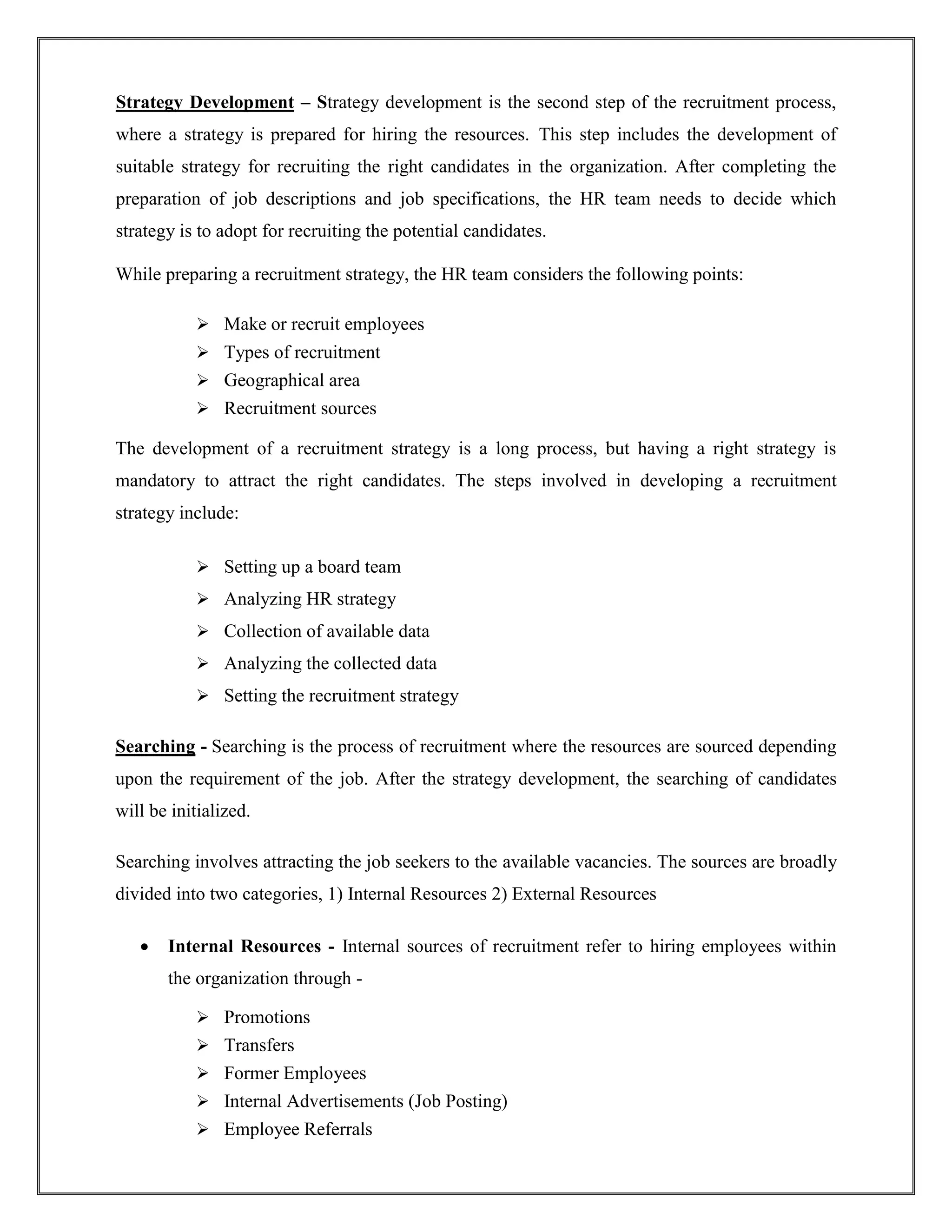 Recruitment and hiring process with process flow diagram | PDF