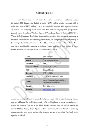 Recruitment and Selection Process in Aircel | PDF