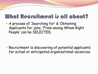 Recruitment and selection | PPTX