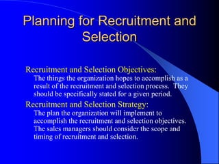 Recruitment and selection | PPTX