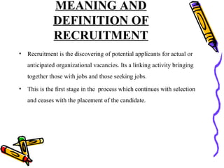 Recruitment and selection | PPT