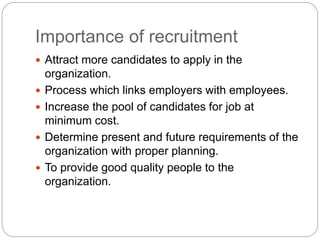 Recruitment and selection | PPTX