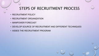 Recruitment and selection | PPTX