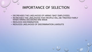 Recruitment and selection | PPTX | Human Resources | Business