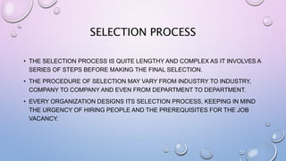 Recruitment and selection | PPTX