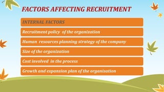 Recruitment and selection | PPT