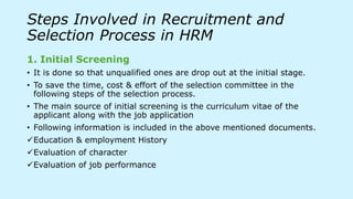 Recruitment and selection | PPT