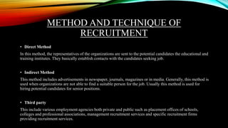 Recruitment and selection | PPTX