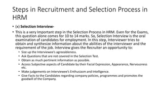 Recruitment and Selection | PPT