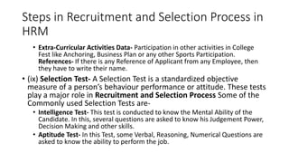 Recruitment and Selection | PPT