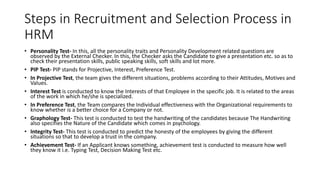 Recruitment and Selection | PPT