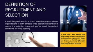 Recruitment and selection in personnel management | PPT