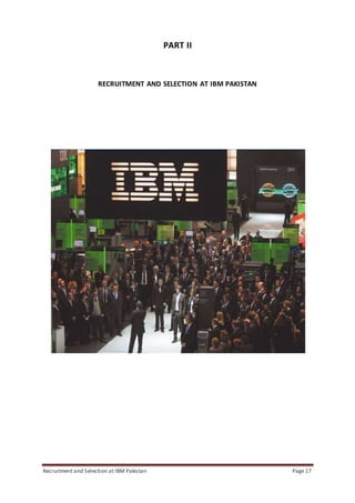 Recruitment and selection at ibm pakistan | DOCX