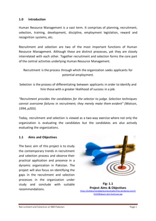 Recruitment and selection at ibm pakistan | DOCX