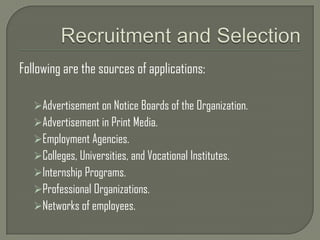 Recruitment and selectionorignal | PPTX
