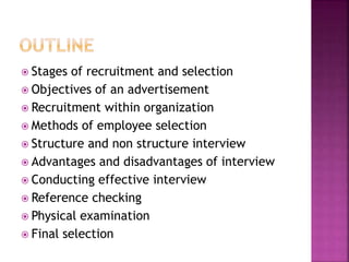 Recruitment and selection process | PPTX