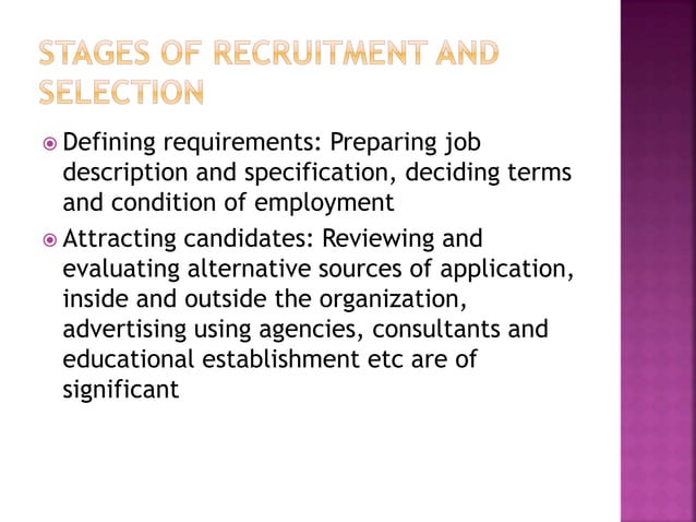 Recruitment and selection process | PPTX