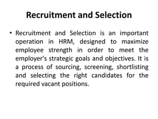 Recruitment and Selection Process | PPTX